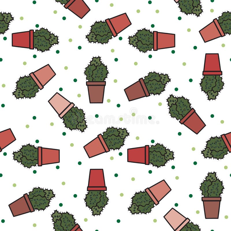 Cactus seamless pattern stock vector. Illustration of vector - 190571719