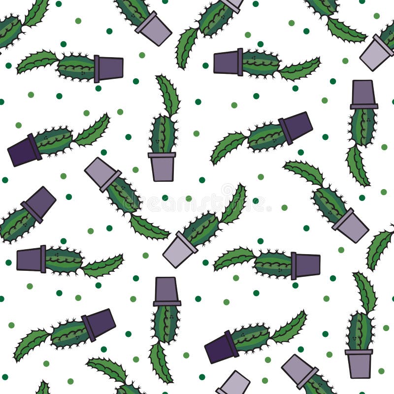 Cactus seamless pattern stock vector. Illustration of cacti - 190571768