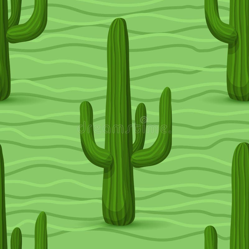 Cactus seamless pattern. stock vector. Illustration of decor - 71395822