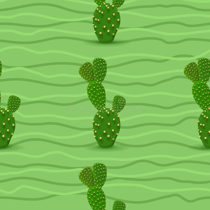 Cactus seamless pattern. stock vector. Illustration of decor - 71395822