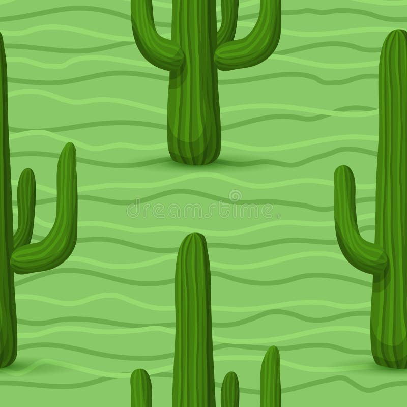 Cactus seamless pattern. stock vector. Illustration of garden - 72172084