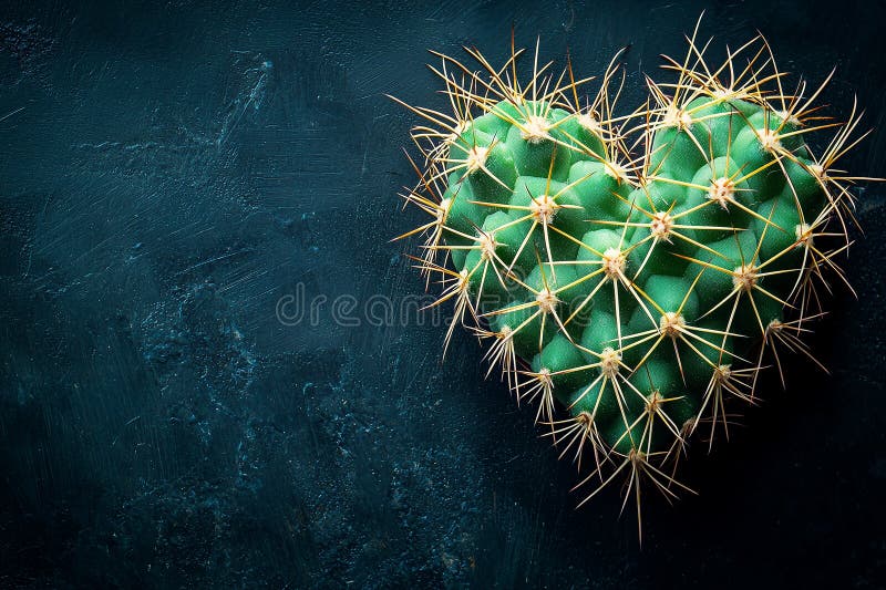 Cactus in the Shape of a Heart, the Concept of Love Stock Image - Image ...