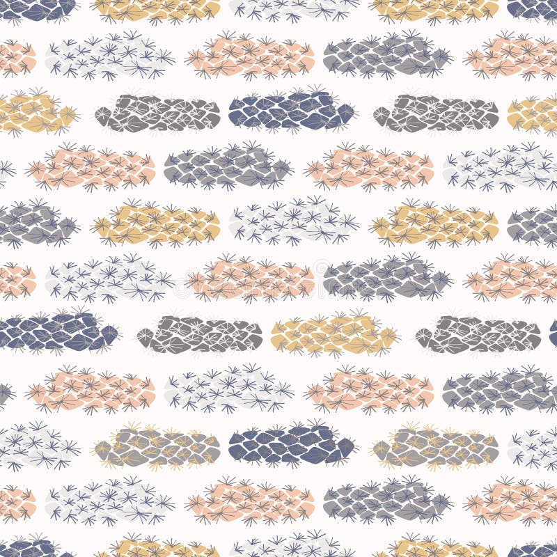 Cactus Spiny Texture Abstract Seamless Pattern. Stripes Vector ...