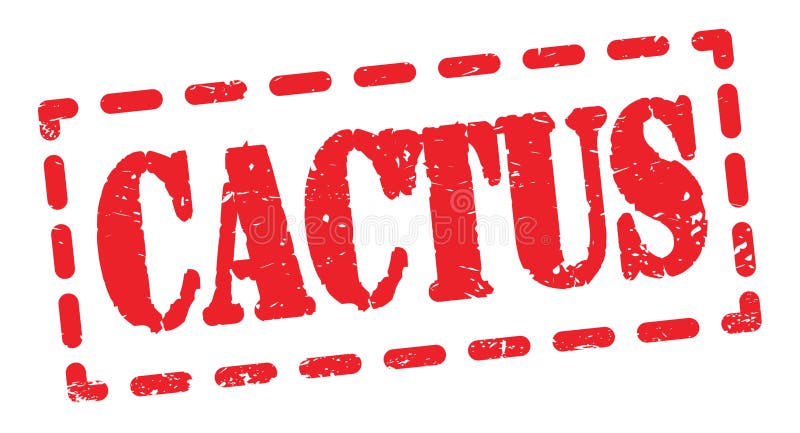 CACTUS Text Written on Red Stamp Sign Stock Illustration - Illustration ...