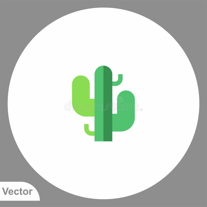 Cactus Vector Icon Sign Symbol Stock Vector - Illustration of drawing ...