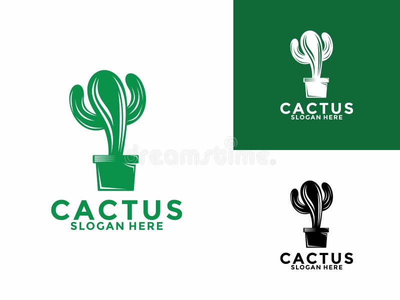 Cactus Vintage Logo Icon Design Vector, Creative Green Cactus Logo ...
