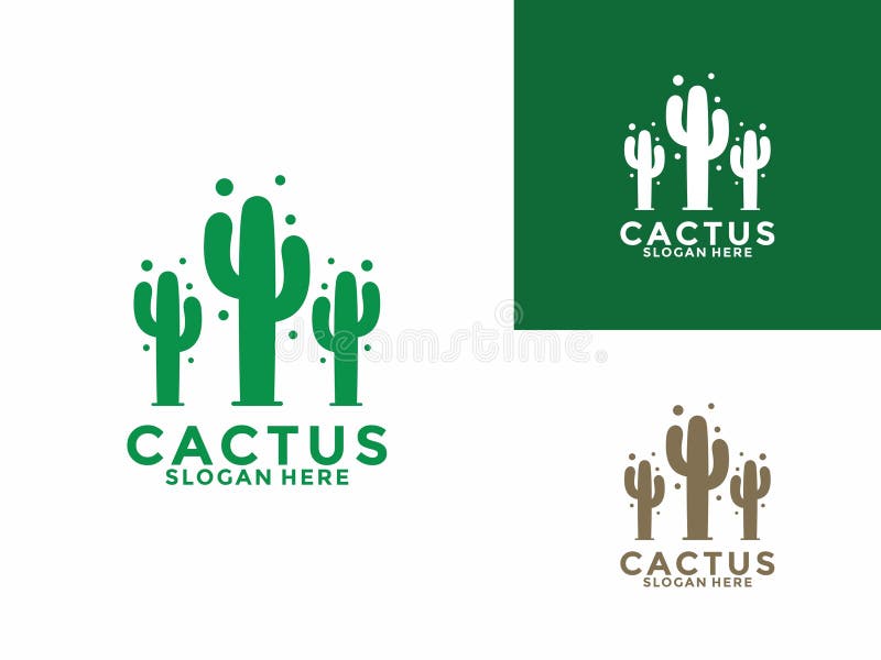 Cactus Vintage Logo Icon Design Vector, Creative Green Cactus Logo ...