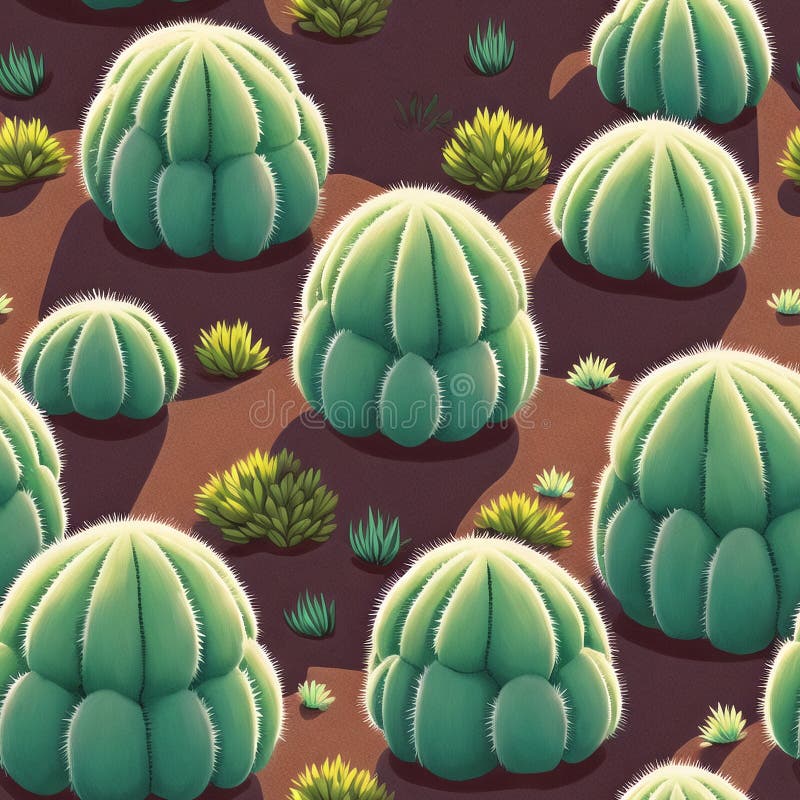 Cactuss Repeating Pattern Seamless All Over Print Surface Tile for ...