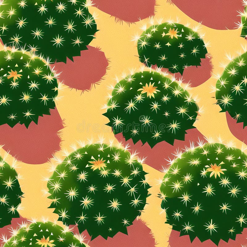 Cactuss Repeating Pattern Seamless All Over Print Surface Tile for ...