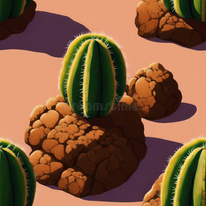 Cactuss Repeating Pattern Seamless All Over Print Surface Tile for ...
