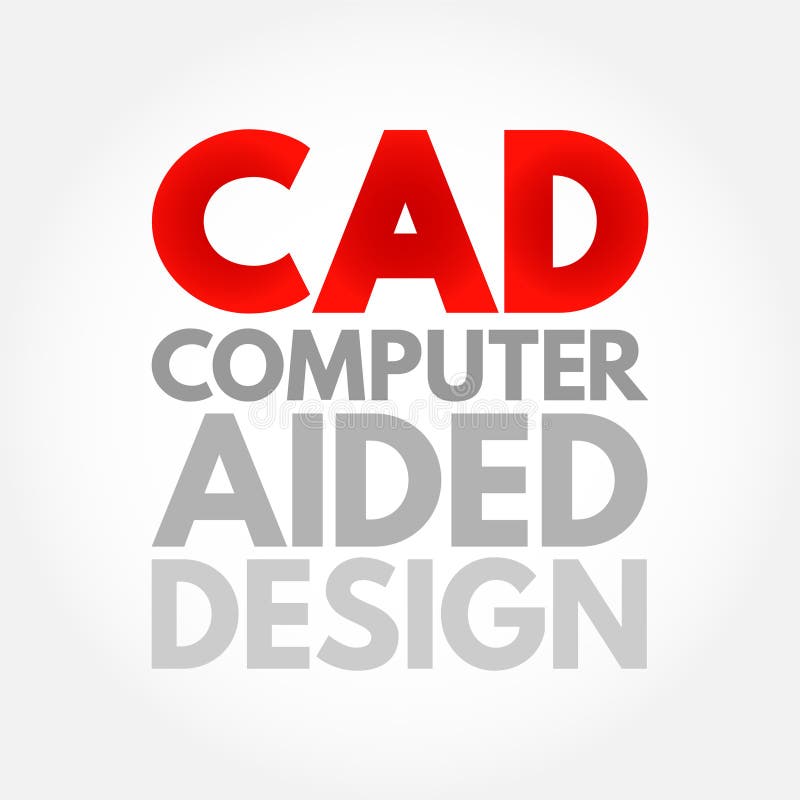 CAD - Computer Aided Design Word Cloud Stock Illustration ...