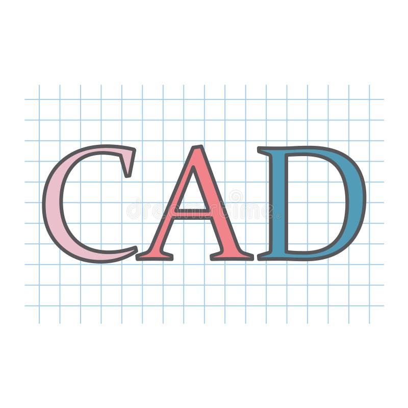 CAD Computer-aided Design Acronym Written on Checkered Paper Sheet ...
