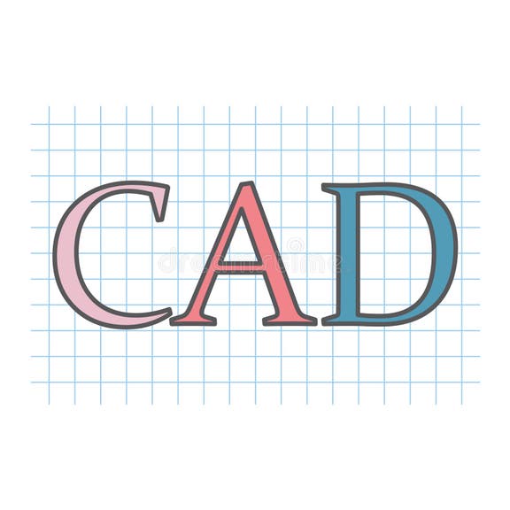CAD Computer-aided Design Acronym Written on Checkered Paper Sheet ...