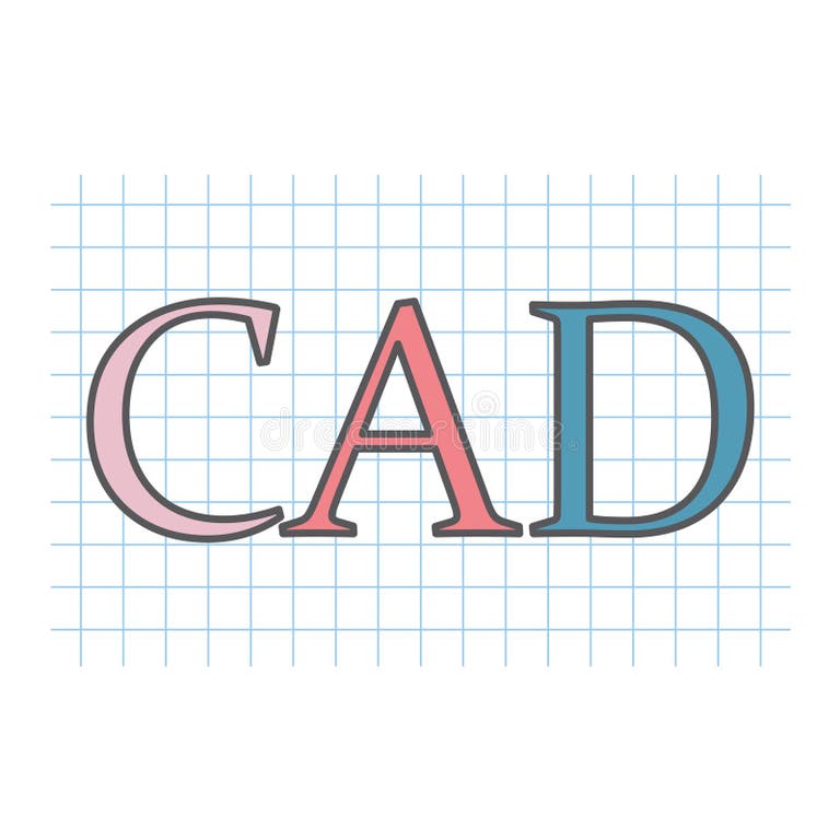 CAD Computer-aided Design Acronym Written on Checkered Paper Sheet ...