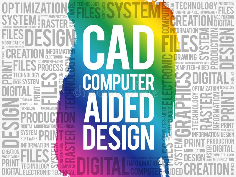 CAD - Computer Aided Design Word Cloud, Business Concept Stock ...