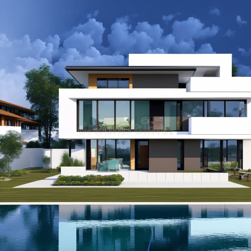 Cad 3d Rendering of a a House Plan on the Computer, Mockup of House ...