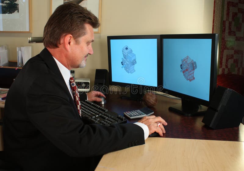 CAD Designer stock image. Image of plan, male, assembly - 8273399