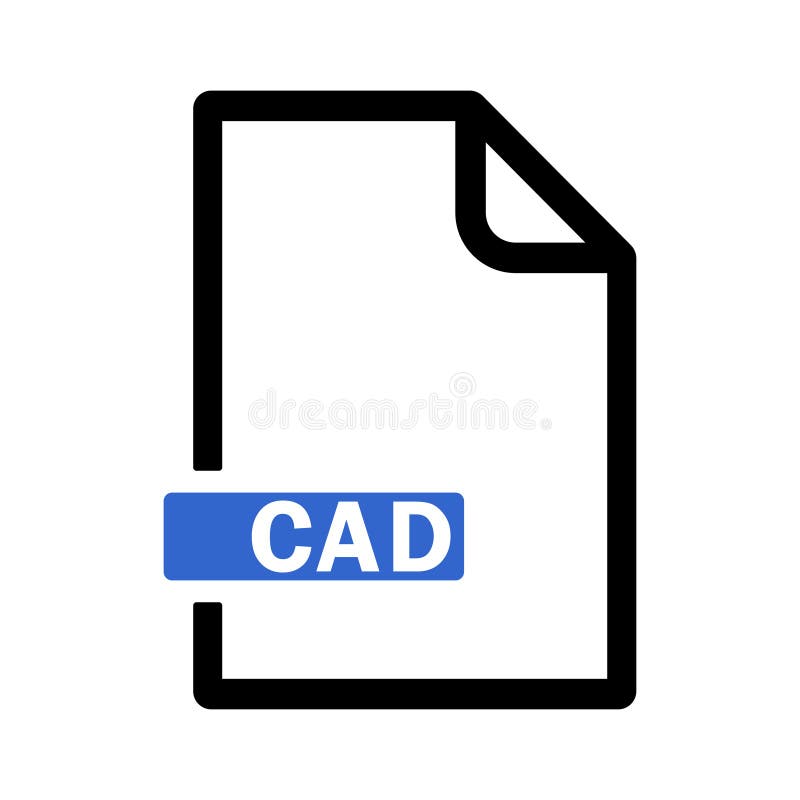 CAD File Format Icon, Vector Stock Vector - Illustration of vector ...