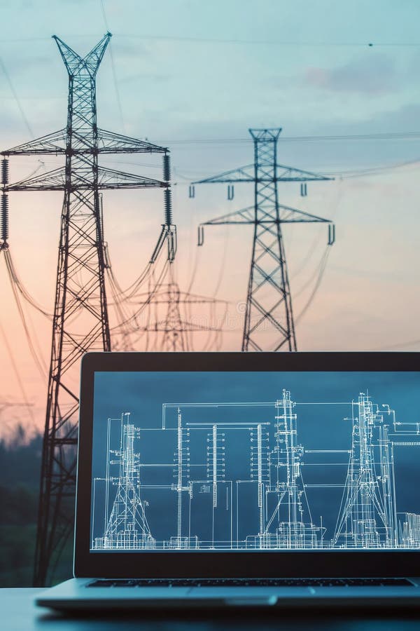 CAD Interface Showing an Electrical Power Grid Disaster Response ...