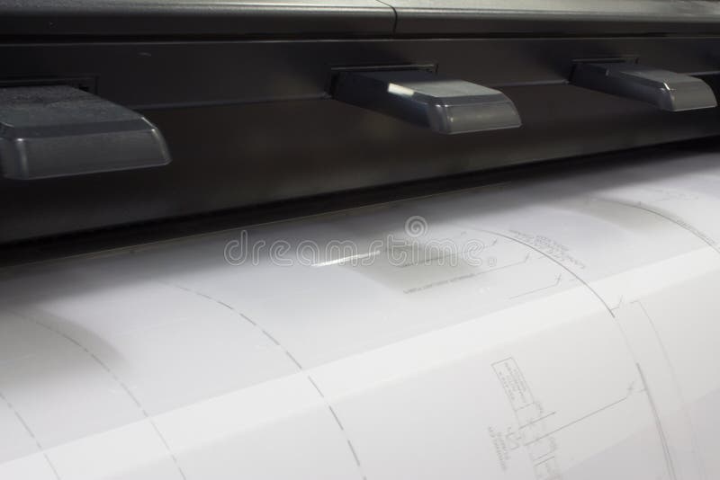CAD Plotter stock image. Image of contemporary, construction - 45695035