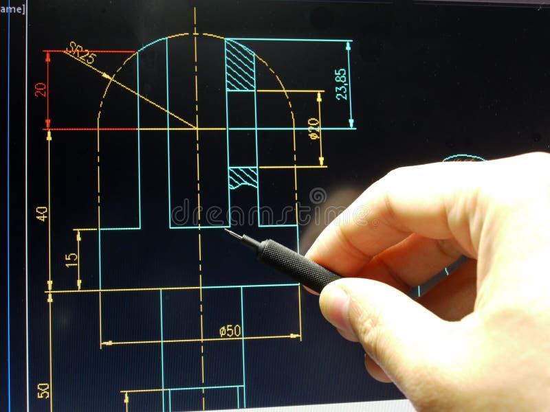 CAD-ritning fotografering för bildbyråer. Bild av tekniker - 72156887