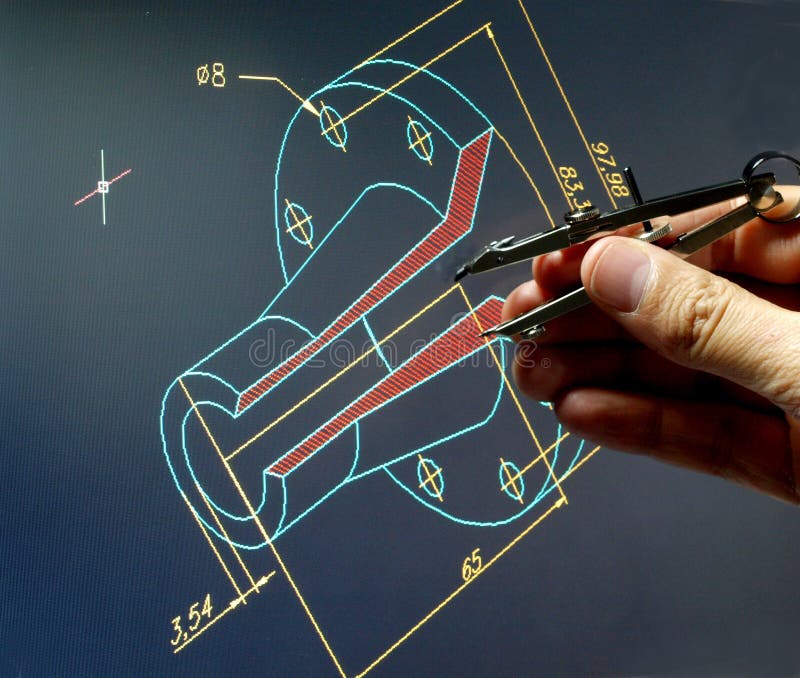 CAD Engineer at work stock photo. Image of male, work - 10790916