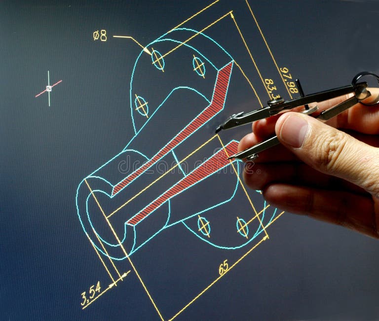 Cad work stock image. Image of modern, minute, metal - 55991121