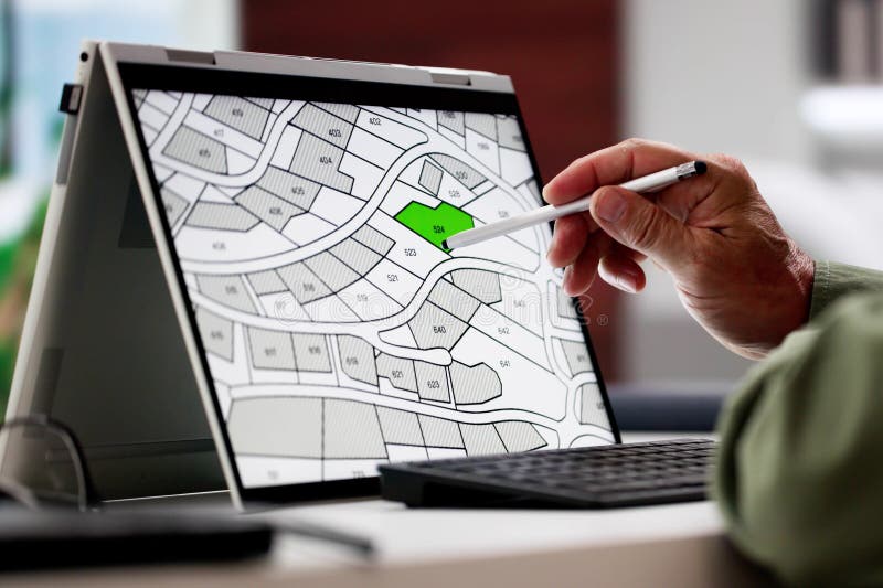 Cadastre City Building Survey Map Stock Photo - Image of older ...