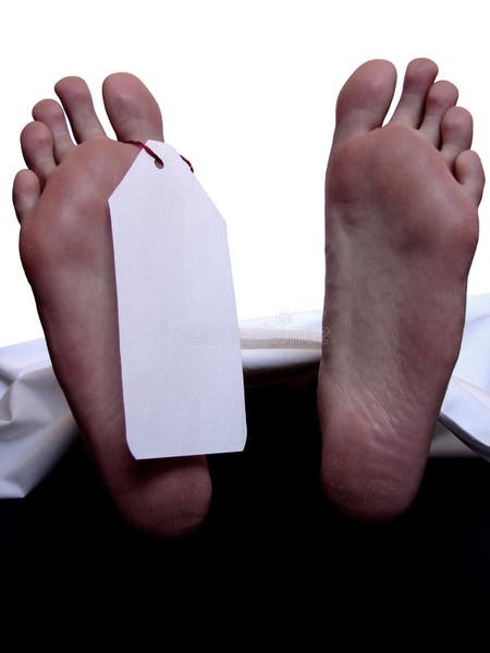 Cadaver with blank toe tag stock image. Image of buried - 1332079
