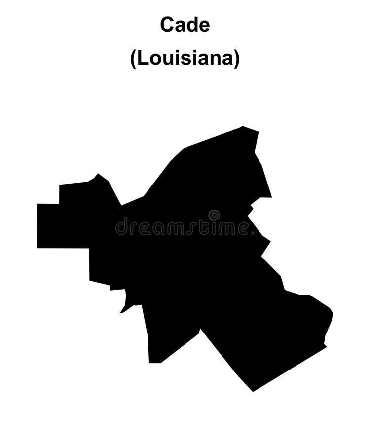 Cade outline map stock vector. Illustration of blank - 387342825