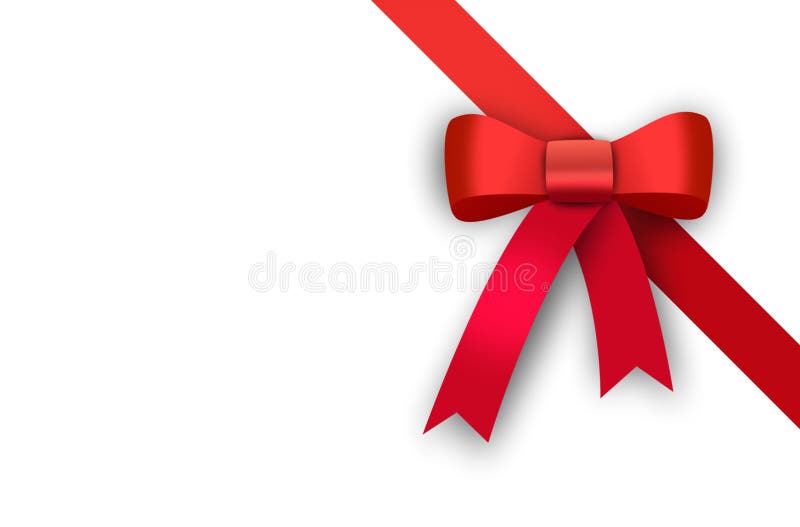 Cadeau, Ruban Rouge, Boucle Rouge, Arc Illustration Stock ...