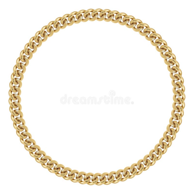 Cadena de oro ilustración del vector. Ilustración de densamente - 184789759