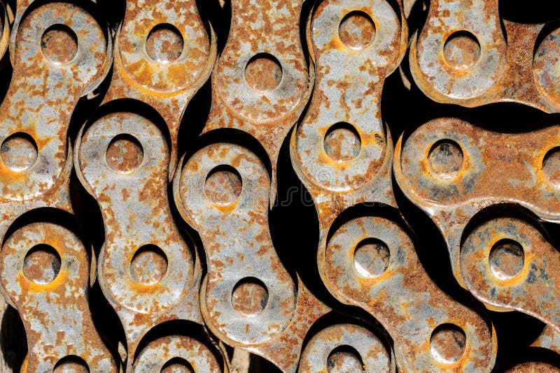 Cadena Oxidada De La Bicicleta Imagen de archivo - Imagen de macro ...