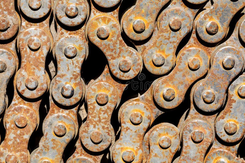 Cadena Oxidada De La Bicicleta Imagen de archivo - Imagen de macro ...