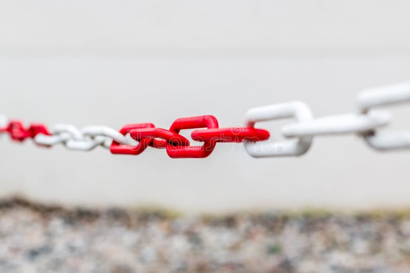 Cadena Roja Y Blanca - No Entre Imagen de archivo - Imagen de calle ...