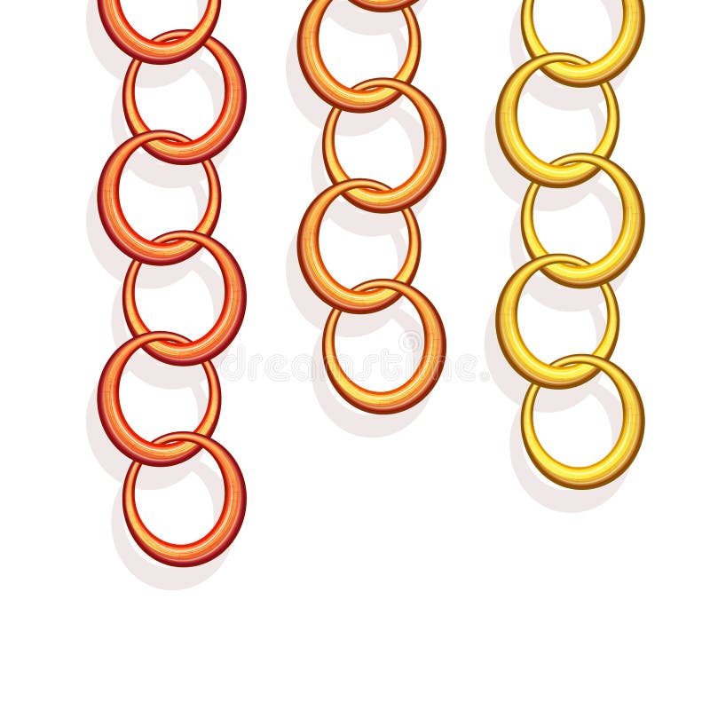 Sistema De Cadenas Del Vector Ilustración del Vector - Ilustración de ...