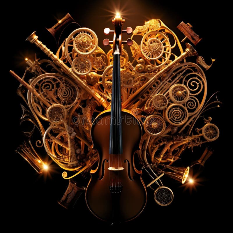 Cadence Kaleidoscope: an Alluring Array of Musical Instruments Stock ...