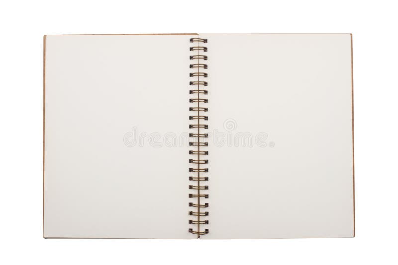 Caderno Aberto Com Espiral Do Metal Foto de Stock - Imagem de folhas ...
