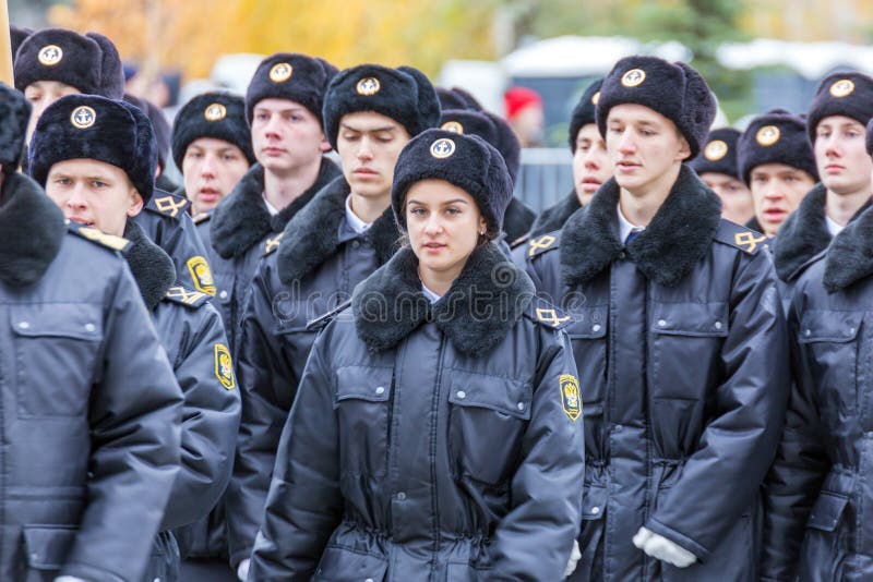 The Cadet Corps Parade through the Square Editorial Image - Image of ...