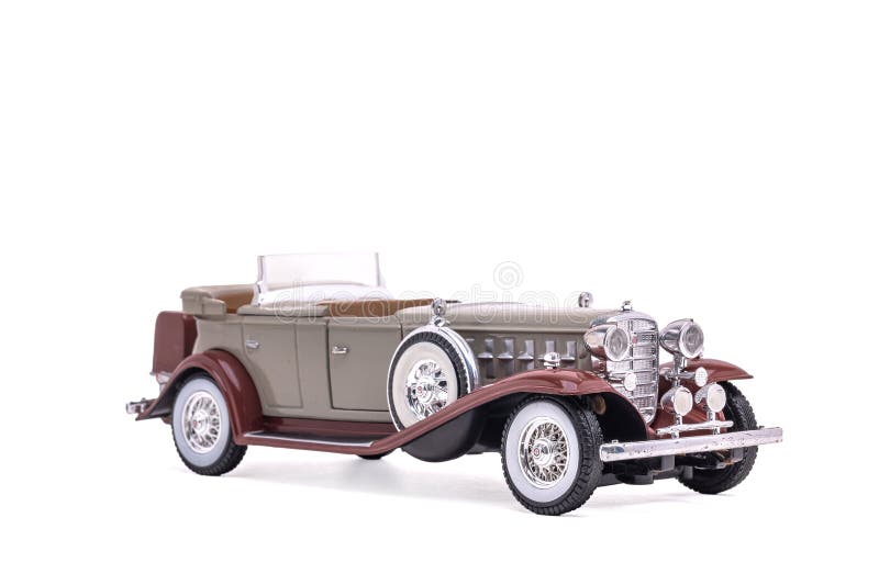 1932 Cadillac Phaelon Sand Color Toy Model Isolated White Background ...