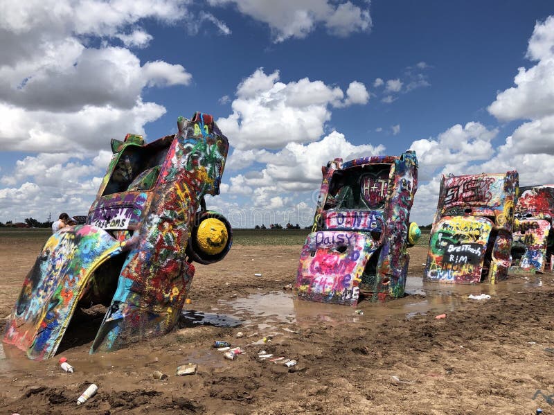 Cadillac Ranch editorial photo. Image of cadillac, roadside - 120592051