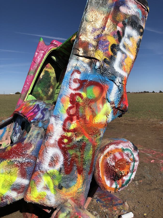 Cadillac Ranch editorial stock photo. Image of cadillac - 166710388