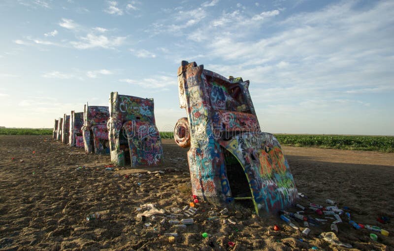 Cadillac Ranch editorial photography. Image of southwest - 76842512