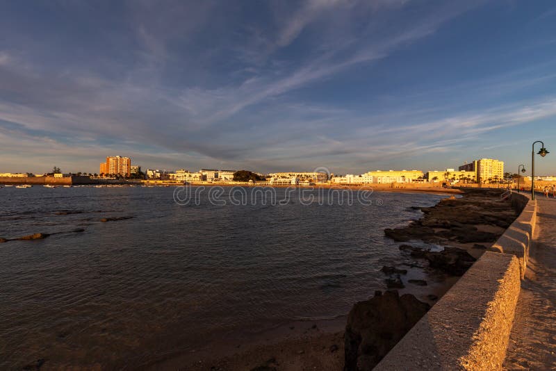 Cadiz, Andalusia stock photo. Image of dusk, mediterranean - 199413158