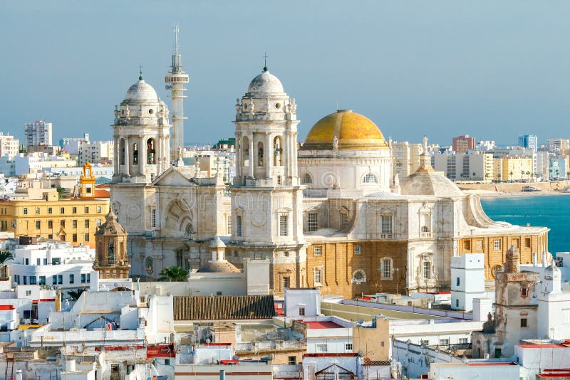 Cadiz. Cathedral. stock image. Image of ocean, architecture - 80047773