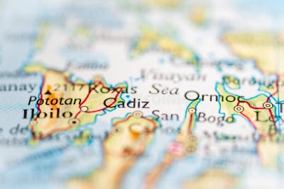 Cadiz, Philippines Highlighted on a World Map Stock Image - Image of ...
