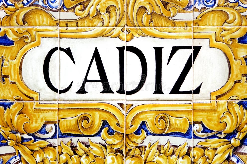 Cadiz sign stock image. Image of european, mosaic, conceptual - 14637255