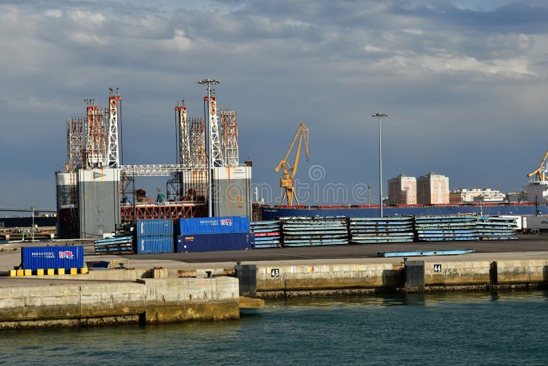 Cadiz; Spain - August 28 2019 : Port Editorial Photo - Image of city ...