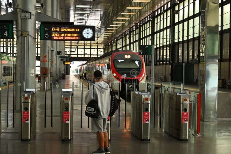 Cadiz Train Station in Spain Editorial Stock Image - Image of tourists ...