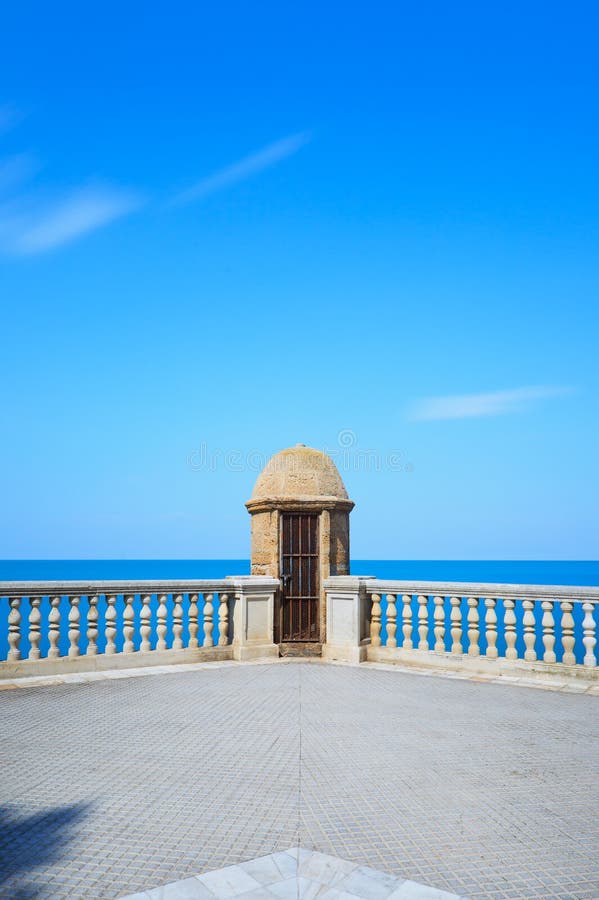 Cadiz Watch Turret. Andalusia, Spain Stock Image - Image of watch ...